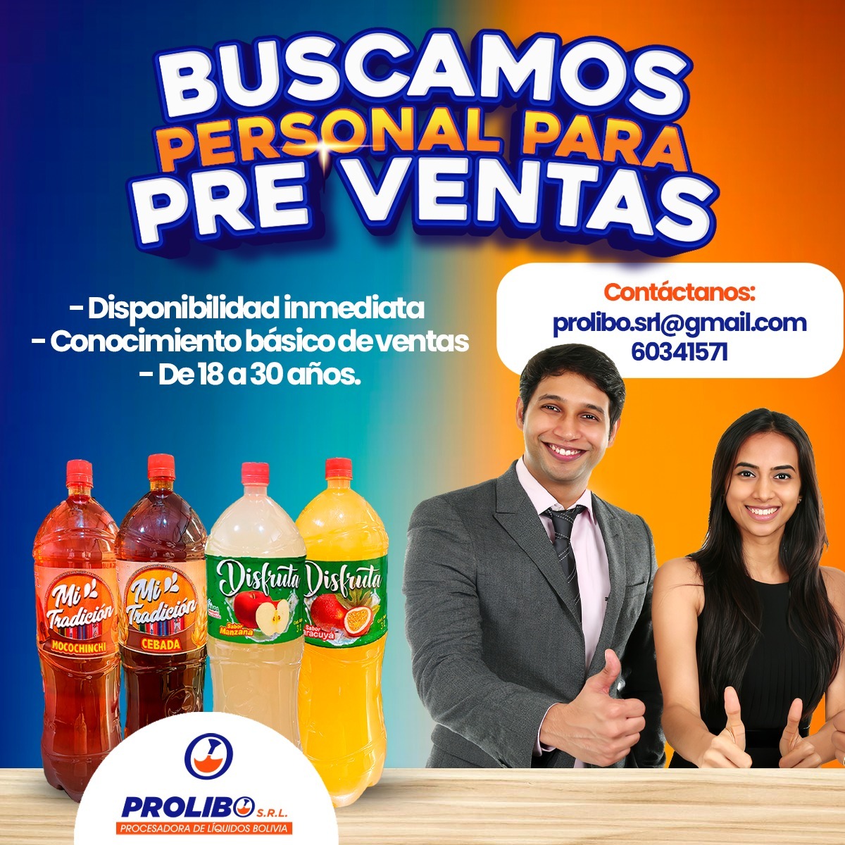 PERSONAL PARA PRE VENTAS | Trabajando Bolivia